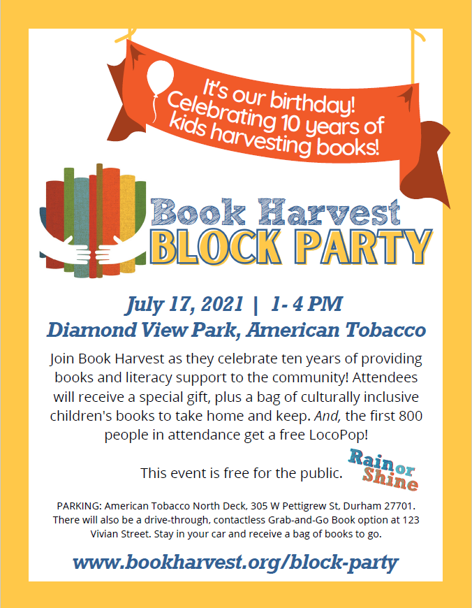 Book Harvest Block Party | Durham PreK
