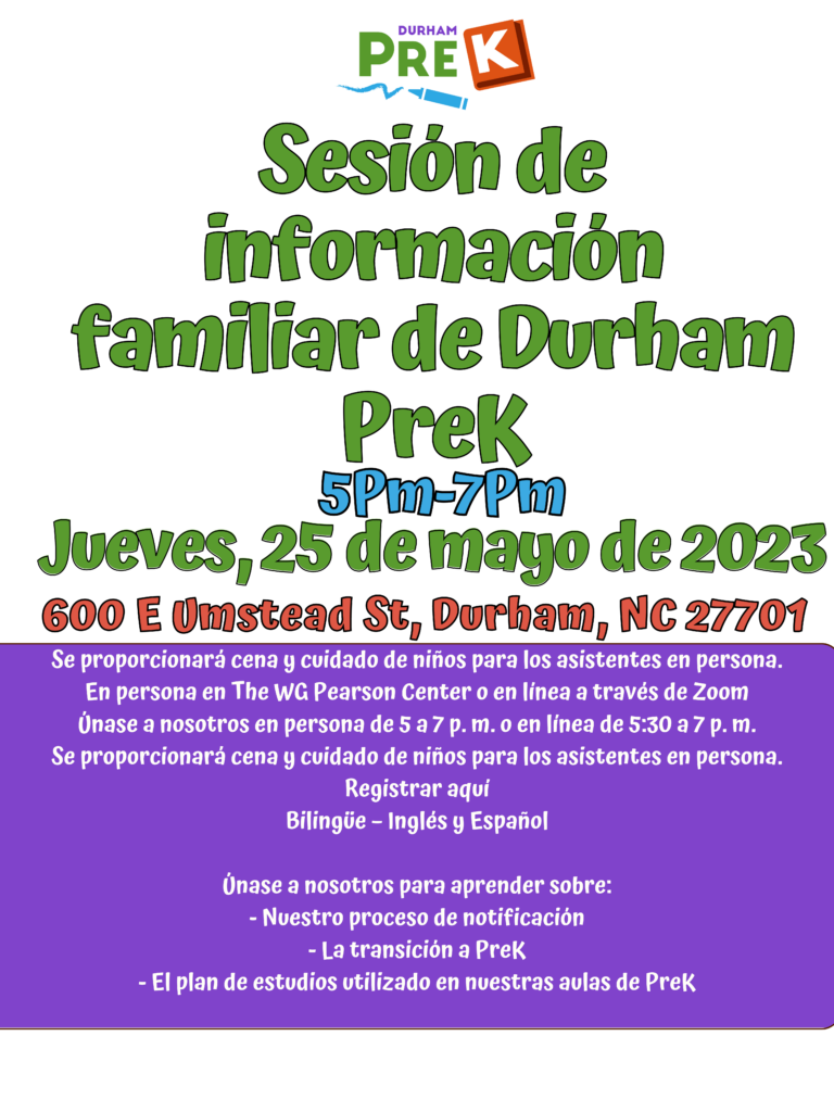 Family Information Session May 25th | Durham PreK